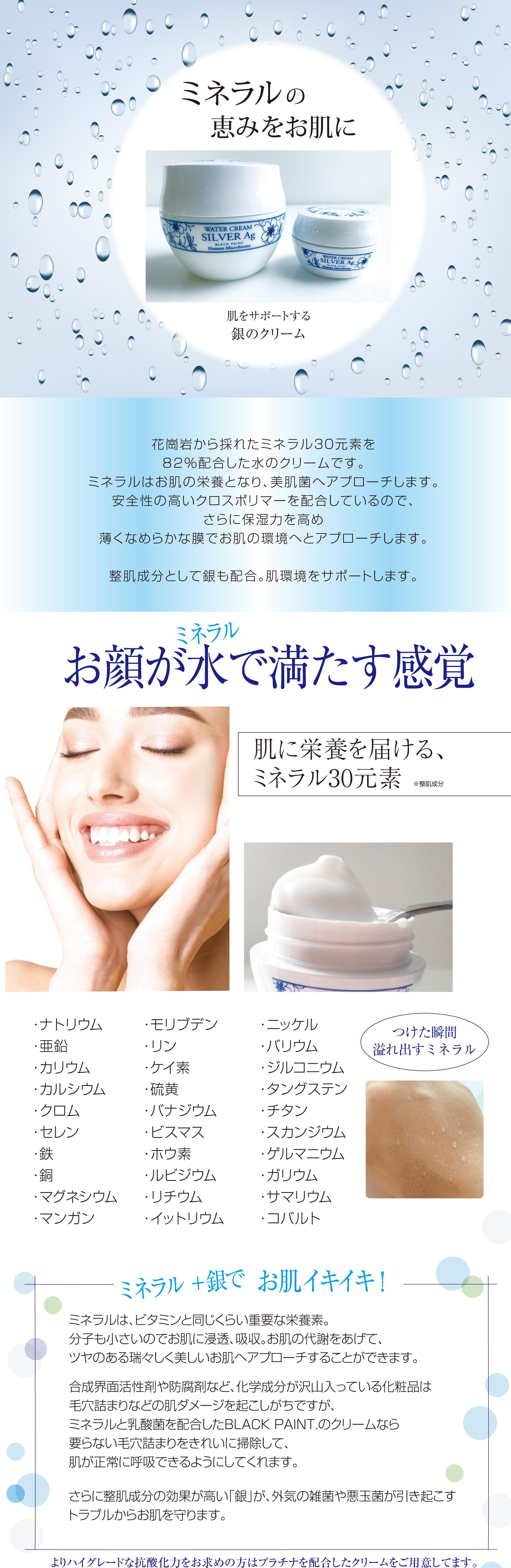 2026年1月31日終売【シルバークリーム】ウォータークリームシルバーAg 100g